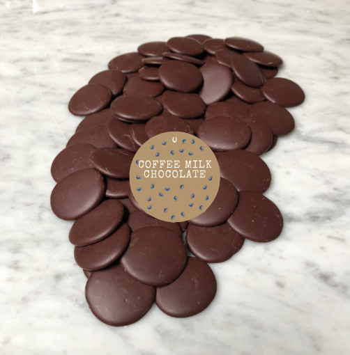 Coffee Milk Chocolate Discs – Woodblock Chocolate